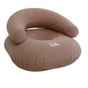 Comfort Axis Indoor/Outdoor Inflatable Lounge Chair, Perfect for Kids Rooms, Camping or Home, Design for Kids, Cappuccino, 23.5" by 23.5" by 16"