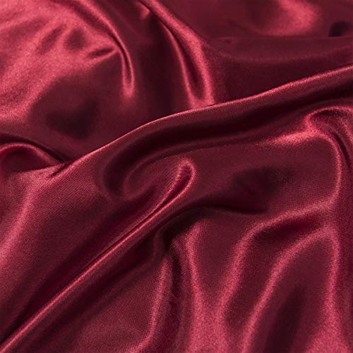 Sleepymoon Duvet Cover Set Silk Like Twin Full Queen King (Red, King) (Only Duvet Cover+ Pillow Sham. Comforter or Duvet Not Included)