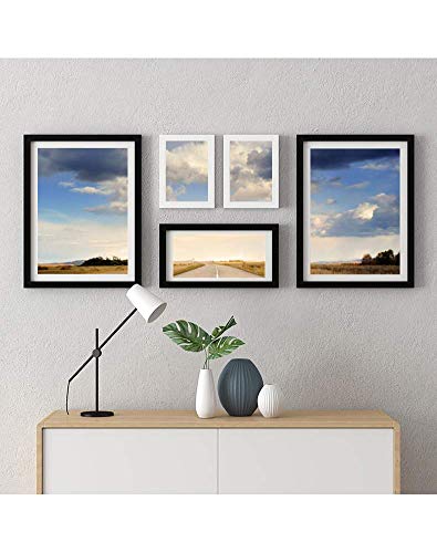 16x20inch Picture Frame Solid Wood Display Pictures 12x16 with Mat or 16x20 Wall Without Mounting Photo Frame Black（1pcs）