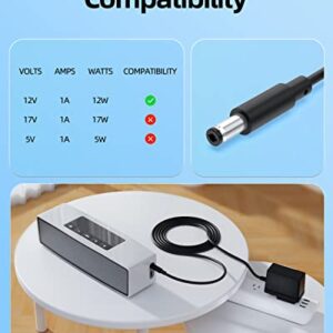 12V 1A 0.633A 5FT AC Charger Fit for Bose SoundLink Mini(1st Gen only) Speaker 413295 359037-1300 371071-0011 SoundDock XT 626209-1300 1900 PSA10F-120 Power Adapter Supply Cord