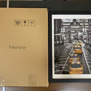 Finefrarm 12x16 Frames Display 11x14 Picture with Mat or 12 x 16 Photo Without Mats Black Picture Frames Wall Art for Living Room and Office Wall Mounting Decor