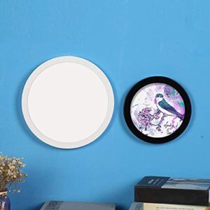 JUSTDOLIFE Picture Frame Round Wooden Photo Frame Wall Hanging Photo Display Wall Decor