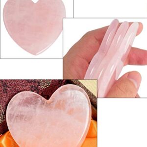 Healifty Guasha Board Scraping Massage Tools Natural Jade Scraping Board for Salon Spa(Heart Shape)