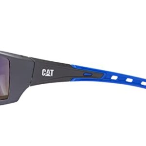 Caterpillar Planer 108-AS Safety Glasses, Grey/Blue, Blue Lens