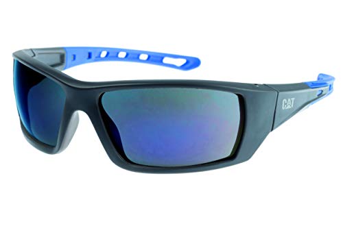 Caterpillar Planer 108-AS Safety Glasses, Grey/Blue, Blue Lens