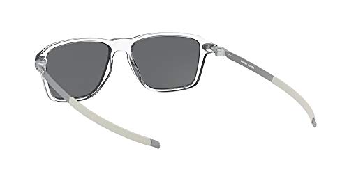 Oakley Men's OO9469 Wheel House Square Sunglasses, Polished Clear/Prizm Black Polarized, 54 mm