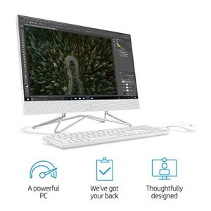 HP 24-inch All-in-One Desktop Computer, AMD Athlon Silver 3050U Processor, 8 GB RAM, 256 GB SSD, Windows 10 Home (24-dd0010, White)