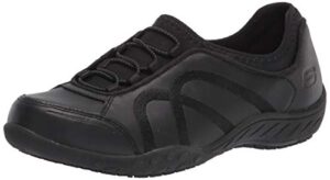 skechers women's slip on bungee gore food service shoe, black, 7.5