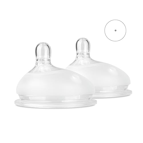 Olababy Gentle Bottle Silicone Replacement Nipple 2 Pack (0-3 Months/Preemie Flow)