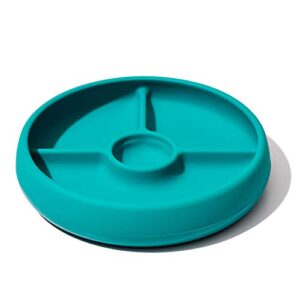 oxo tot silicone divided plate teal