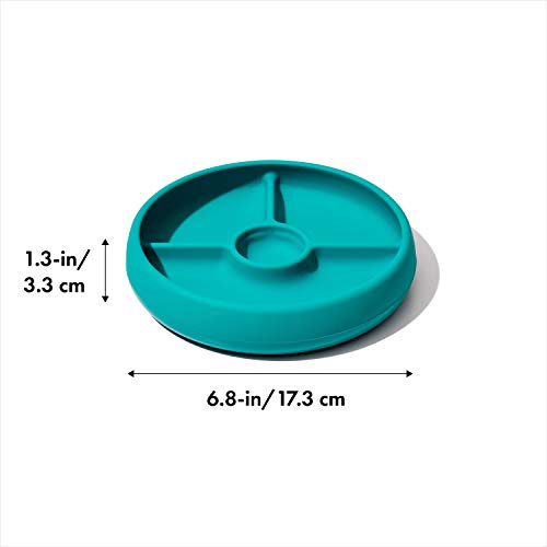 OXO Tot Silicone Divided Plate Teal