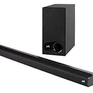 Polk Audio Signa S2 Ultra-Slim TV Sound Bar with Wireless Subwoofer - Black (Renewed)