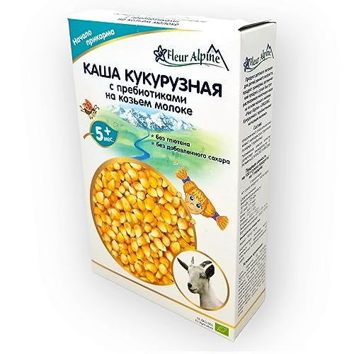 Fleur Alpine Corn Cereal with Prebiotics on Goat Milk 200g for Babies from 5 months From Germany