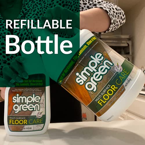 Simple Green Multi-Surface Floor Care - Cleans Hardwood, Vinyl, Laminate, Tile, Concrete and Other Wood - pH Neutral Floor Cleaner 32oz