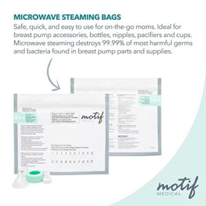 Motif Medical, Breast Pump Parts and Accessories Microwave Steaming Bags - Pack of 7