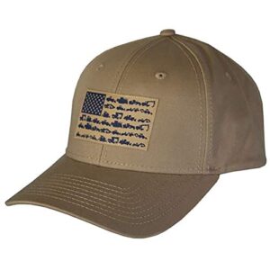 caterpillar equipment machinery flag patch khaki cap/hat