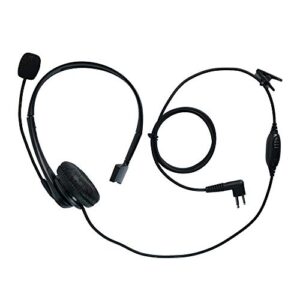 klykon 2 pin motorola ear pieces noise cancelling earpiece headphone overhead headset for motorola walkie talkie 2 way radio cls1110 cls1410 cp200 etc