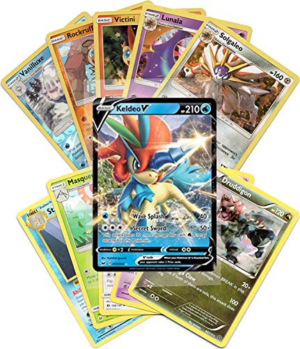 Pokemon Cards 50 Card Assorted Lot with Guaranteed V Pokemon