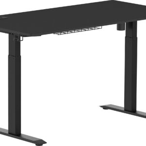 SHW 55-Inch Large Electric Height Adjustable Standing Desk, 55 x 28 Inches, Black