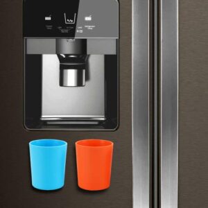 EZTOTZ EZCUP Magnetic Fridge Cups For Kids - USA Made Open Top Toddler Cups For Independent Drinkers - Hanging Plastic Kids Cup For Fridges or Water Coolers - Safe & Non-Toxic