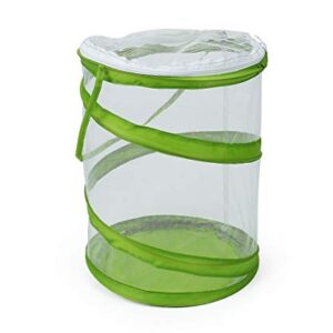 RESTCLOUD Pop-up Insect and Butterfly Habitat Cage Terrarium Clear Mesh Enclosure, See Through Easier 9" x 11" Tall