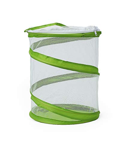 RESTCLOUD Pop-up Insect and Butterfly Habitat Cage Terrarium Clear Mesh Enclosure, See Through Easier 9" x 11" Tall