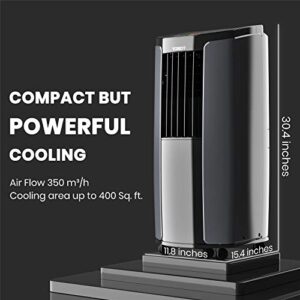 TOSOT 10,000 BTU(ASHRAE) 6,000 BTU (DOE) Portable Air Conditioner - Quiet, Remote Control, Built-in Dehumidifier, Fan, Easy Window Installation Kit- Cool Rooms Up to 400 Square Feet