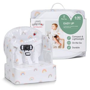 BabyToLove Easy Up Baby Booster Seat | Lightweight On The Go and Easy to Carry | Rainbow