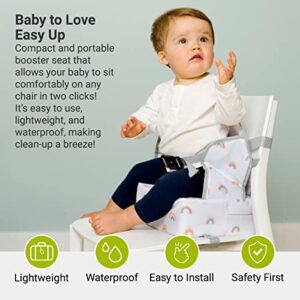 BabyToLove Easy Up Baby Booster Seat | Lightweight On The Go and Easy to Carry | Rainbow