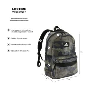 adidas Unisex Hermosa II Mesh Backpack, Core Camo Legacy Green, One Size