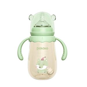 potato baby bottles ppsu baby feeding bottle 10 oz anti-colic bottles with silicone nipples breastfeeding bottles for babies & toddlers- green