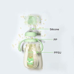 POTATO Baby Bottles PPSU Baby Feeding Bottle 10 oz Anti-Colic Bottles with Silicone Nipples Breastfeeding Bottles for Babies & Toddlers- Green