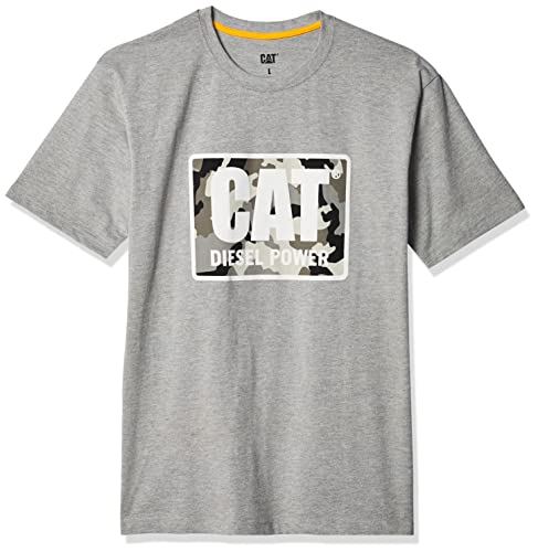 Caterpillar Men's CAT Diesel Power Short Sleeve Classic Fit Tee, Heather Grey, XL