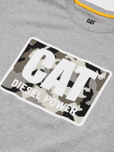 Caterpillar Men's CAT Diesel Power Short Sleeve Classic Fit Tee, Heather Grey, XL