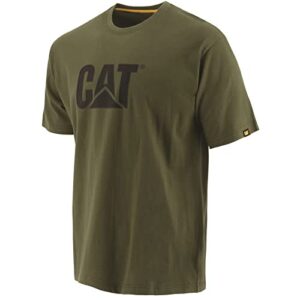 Caterpillar Men's CAT Iconic Logo Premium Ringspun Combed Cotton Tee, Chive, XL