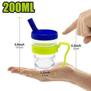 Kirimon Flow Control Spill Proof Cup with Two Style Lids - Spill-Resistant, Leak-Proof,Break-Proof Feeding Cup for Elderly,Disabled and Adults