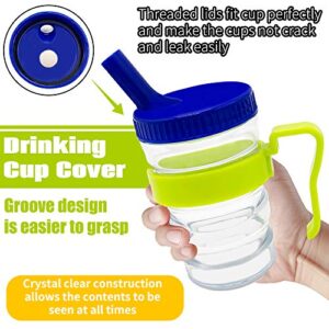 Kirimon Flow Control Spill Proof Cup with Two Style Lids - Spill-Resistant, Leak-Proof,Break-Proof Feeding Cup for Elderly,Disabled and Adults