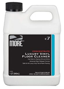 more luxury vinyl floor cleaner - water-based surface care concentrate - for kitchen and bathroom floors - daily no-rinse cleaner - unscented - ph neutral - 32oz