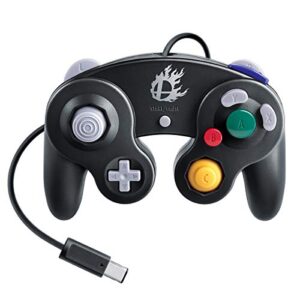 nintendo super smash bros. black classic gamecube controller (renewed)