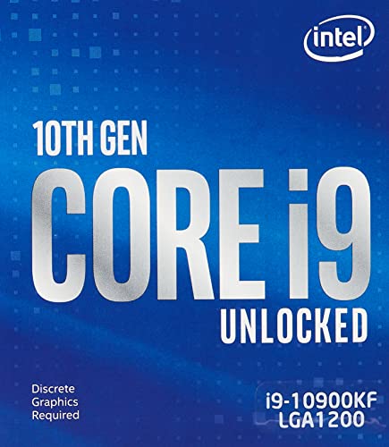 Intel Core i9-10900KF Desktop Processor 10 Cores up to 5.3 GHz Unlocked Without Processor Graphics LGA1200 (Intel 400 Series chipset) 125W