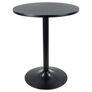 KKTONER Round Bar Table 23.6-Inch Top for Cocktail Bar Pub Dining Bistro (28.7H, Black)