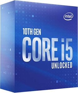 intel core i5-10600k desktop processor 6 cores up to 4.8 ghz unlocked  lga1200 (intel 400 series chipset) 125w