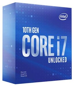 intel core i7-10700kf desktop processor 8 cores up to 5.1 ghz unlocked without processor graphics lga1200 (intel 400 series chipset) 125w