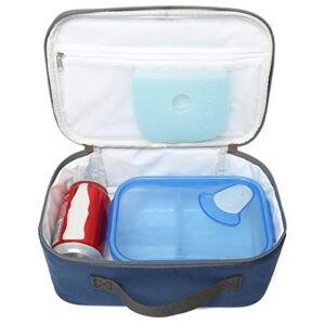 FlowFly Kids Lunch box Insulated Soft Bag Mini Cooler Back to School Thermal Meal Tote Kit for Girls, Boys,Cyan