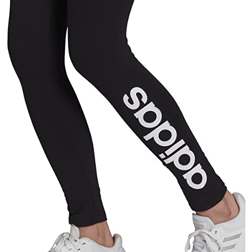 adidas womens Linear Leggings Black/White X-Large