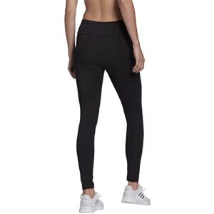 adidas womens Linear Leggings Black/White X-Large