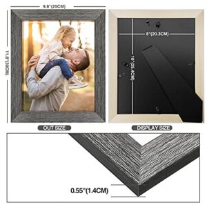 TWING 8 X 10 Picture Frames Set of 6, Rustic Grey Farmhouse Collage Photo Frames Gallery Wall Frame Set for Table Top and Wall Display