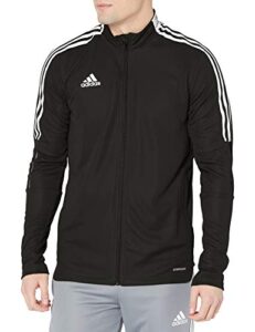 adidas men's tiro 21 track jacket, black, medium