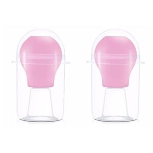 artibetter 2pcs nipple corrector suction enlarger sucker corrector for breastfeeding inverted flat nipples aspirator puller pink