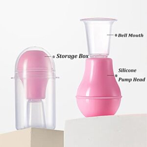 Artibetter 2Pcs Nipple Corrector Suction Enlarger Sucker Corrector for Breastfeeding Inverted Flat Nipples Aspirator Puller Pink